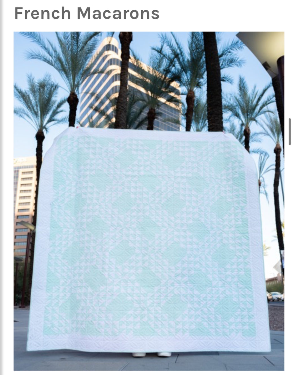 French Macarons Quilt Kit using Bella Solids Ruby Ice by Moda- 72 1/2" – HandmadeIsHeartmade