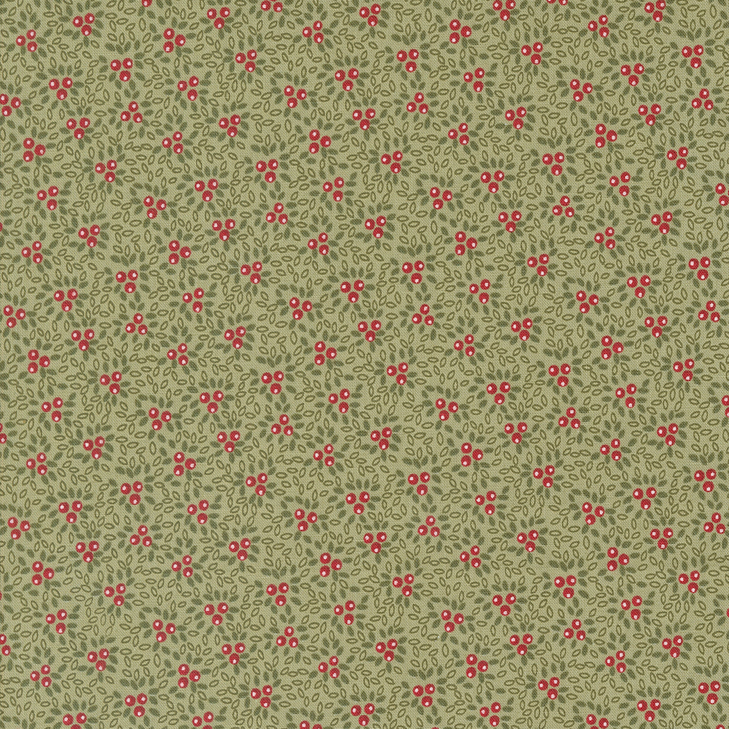 A Christmas Carol Berry Bunches Sage 44356 14 by 3 Sisters- Moda- 1/2 ...