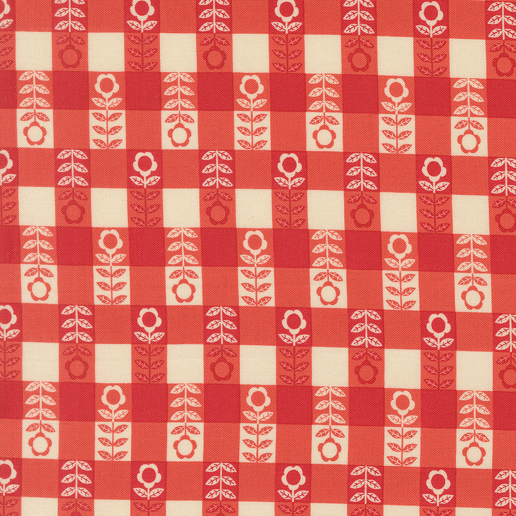 The Henhouse Flower Plaid Barn 48436 16 by Gingiber- Moda- 1/2 Yard ...