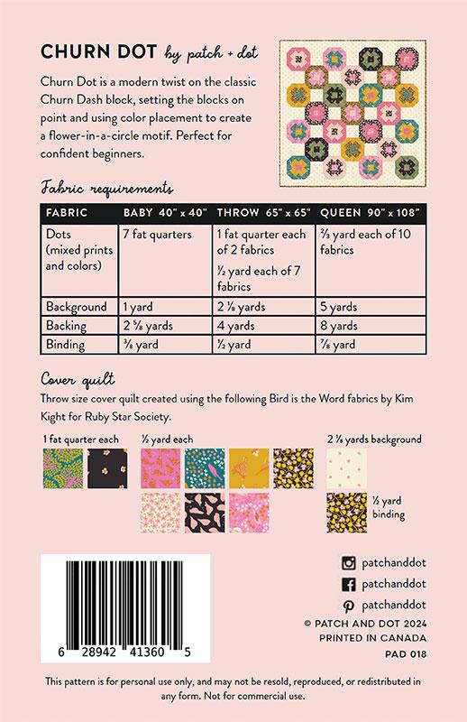 Churn Dots Pattern G PAD 018 By Patch and Dot- Multiple sizes ...