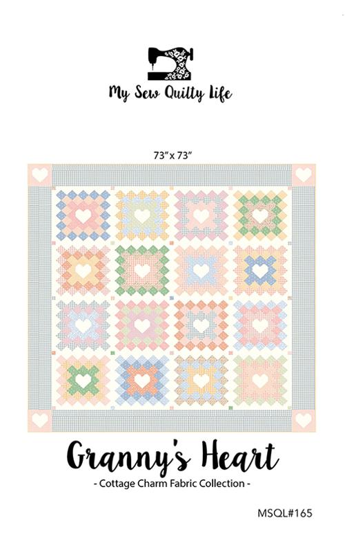 PREORDER Granny's Heart Quilt Kit using Cottage Charm from Heather Bri ...