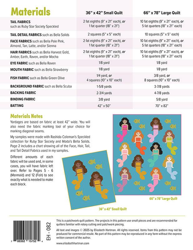 Mermaid Quilt Kit using Bella Solids and Speckled fabrics by Moda- Pat ...