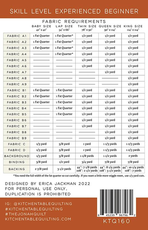 The Jonah Quilt Pattern by Kitchen Table -Multiple sizes ...