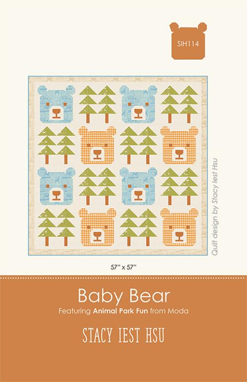 Baby Bear Quilt Kit using Animal Park by Stacy Iest Hsu- Moda- 57" X 5 ...