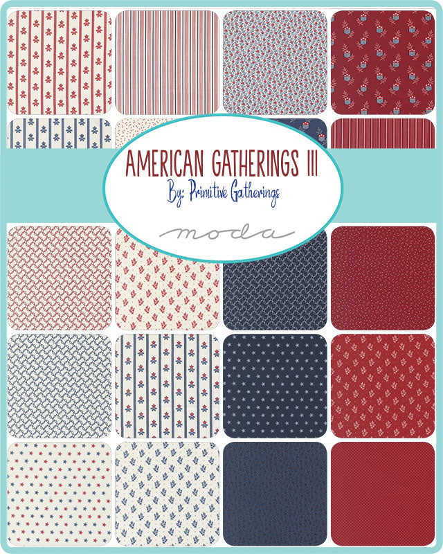 PREORDER American Gatherings III Flower Sprig Nautical Blue 49327 14 f ...