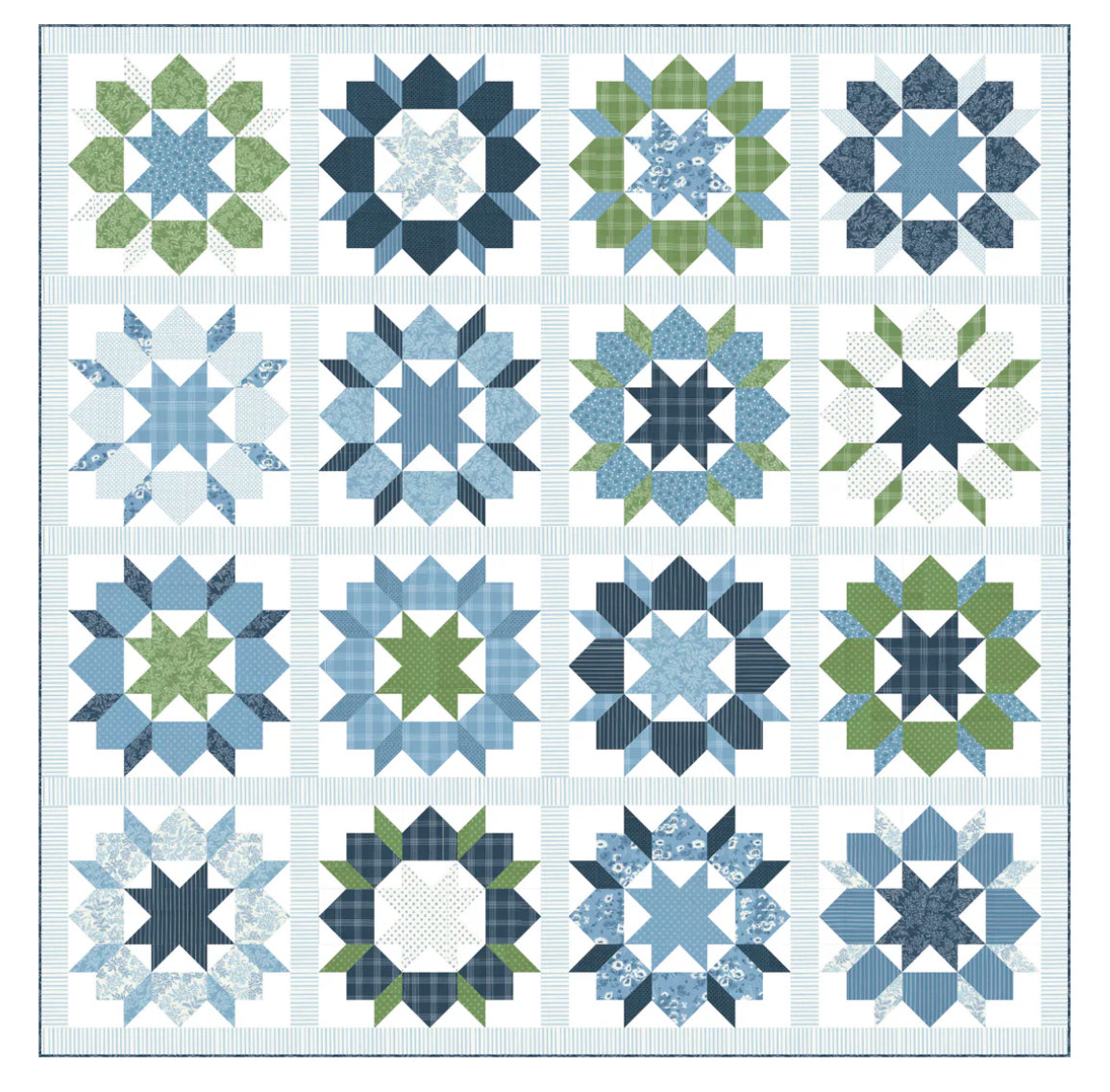 Swoon Sixteen Quilt Kit in Nantucket Summer by Camille Roskelley - Mod ...