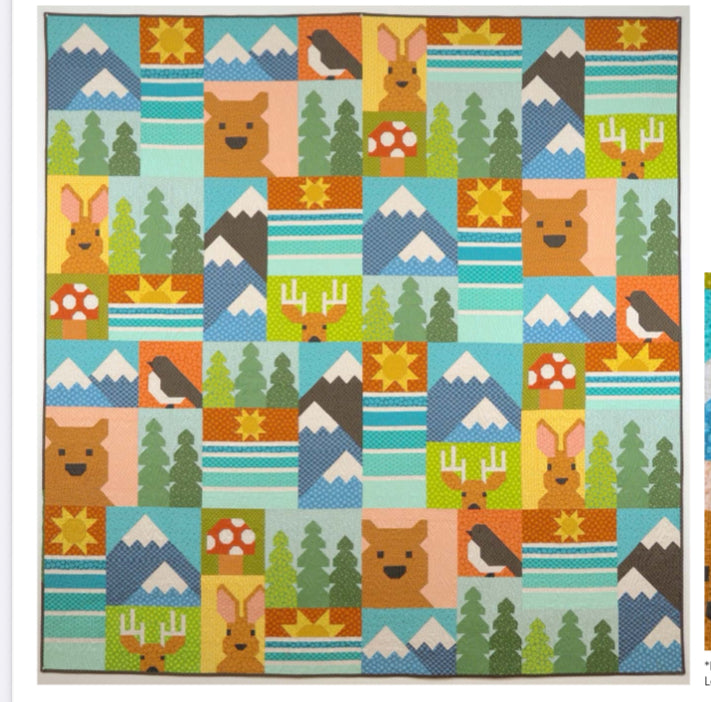 PREORDER Outdoors Quilt Kit by Elizabeth Hartman featuring Scenery - M ...