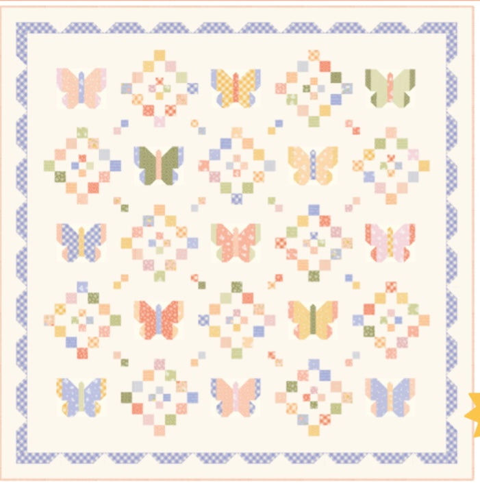 Sweet Flutters Quilt Kit using Pastel Prairie from Heather Briggs- Mod ...
