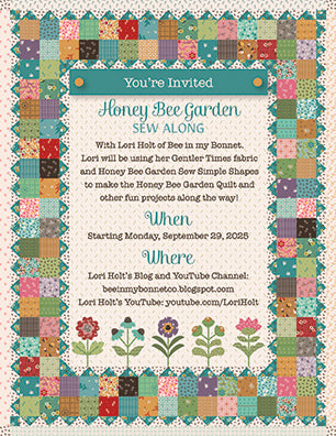 Honey Bee Garden Quilt Kit using Gentler Times Fabric by Lori Holt- Se ...