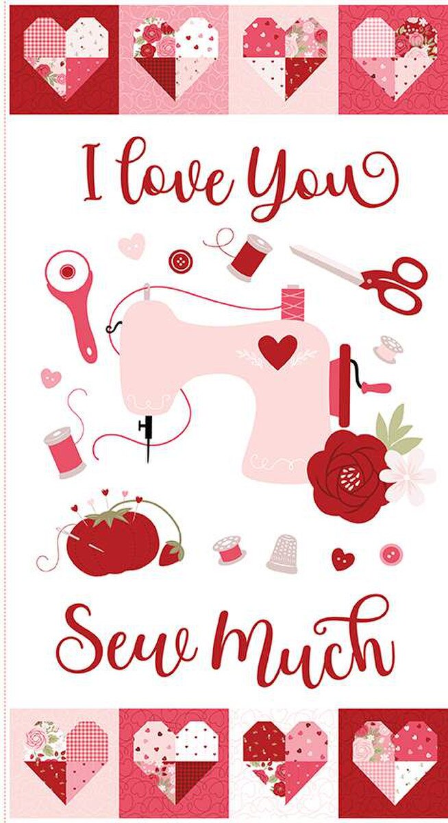 Sew In Love Sewing I Love You Sew Much Panel C16907-PANEL by Dani Mogs ...
