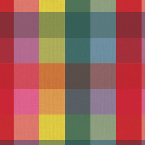 Large Plaid in Rainbow PWOV-6006 from Picnic Wovens by Suzy Quilts for ...