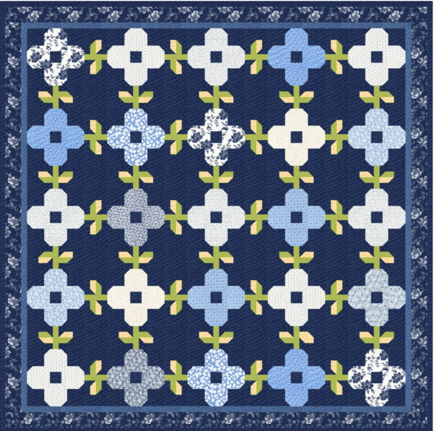 Trellis Quilt Kit using Denim and Daisies by Fig Tree and Co- Moda-74 ...