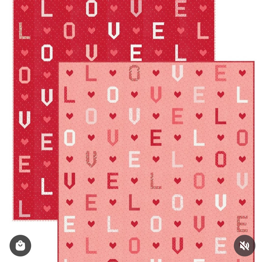 L-O-V-E Quilt Kit using Love Blooms by Lella Boutique- Moda- 73" X 76 ...