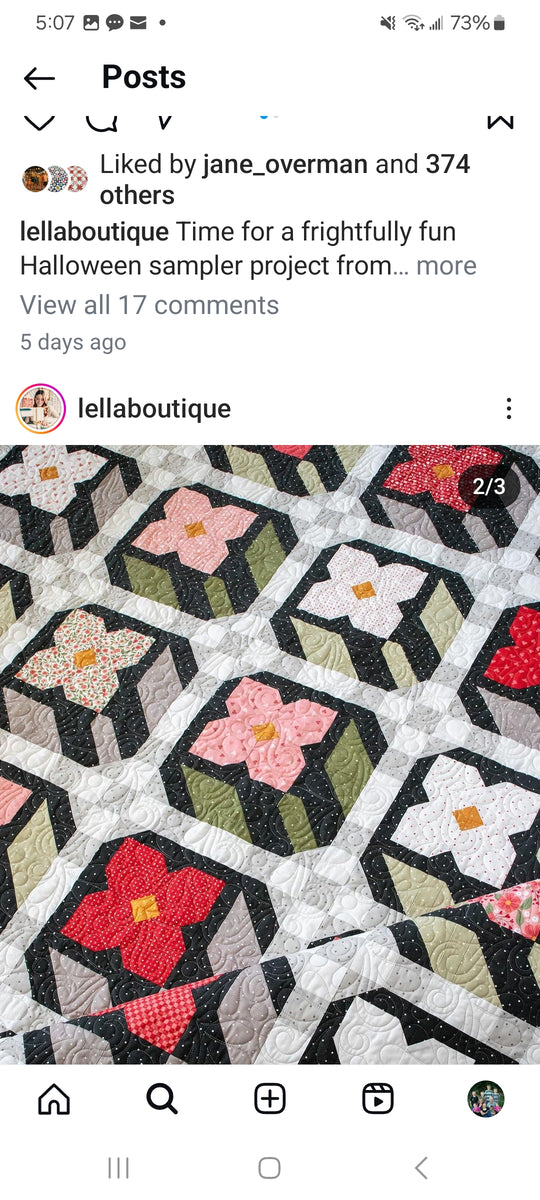 Flower Press Quilt Kit using Love Blooms by Lella Boutique- Moda- 72 ...