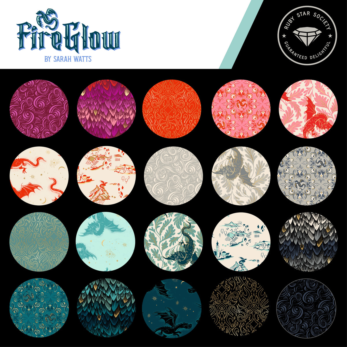 Fireglow Charm Pack RS2131PP by Sarah Watts for Ruby Star Society-Moda ...